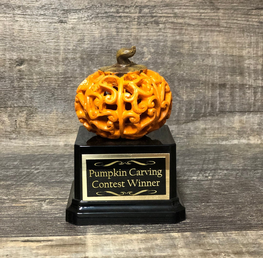 Mini Halloween Trophy Pumpkin Carving Contest Costume Contest Winner ...