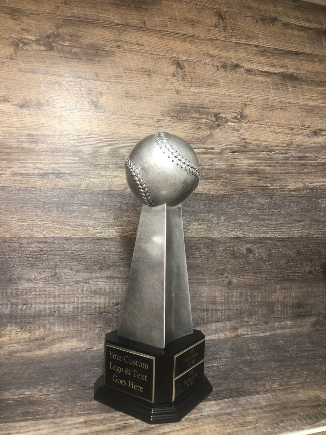 Baseball Trophy Fantasy Baseball Perpetual Trophy XL Antique Silver ...