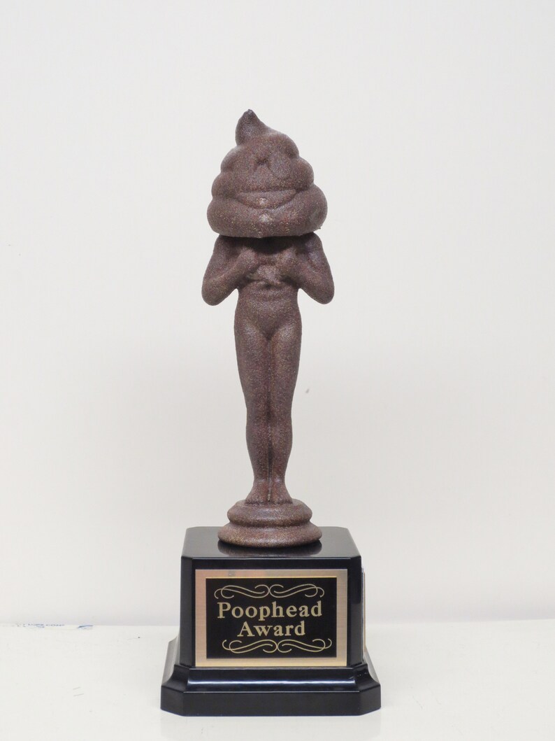 Funny Trophy Shit Head or Poop Head Award Full of Shit Fantasy - Etsy ...