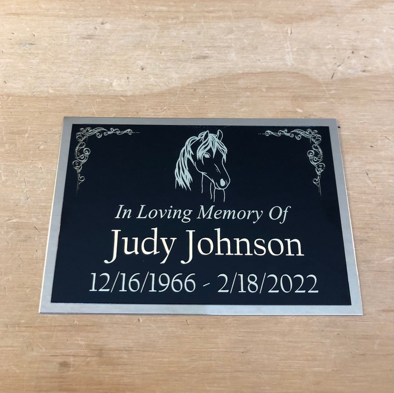 Memorial Urn Plaque Custom Engraved Name Plate Cremation Urn - Etsy