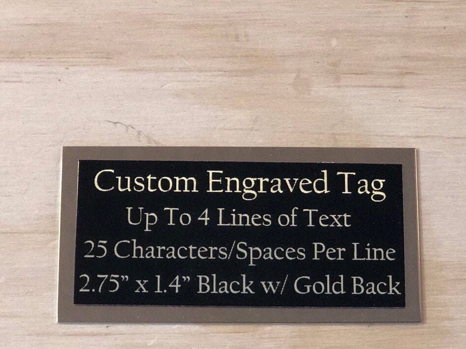 Custom Engraved Name Plate for Picture Plaque Memorial Plaque Black ...