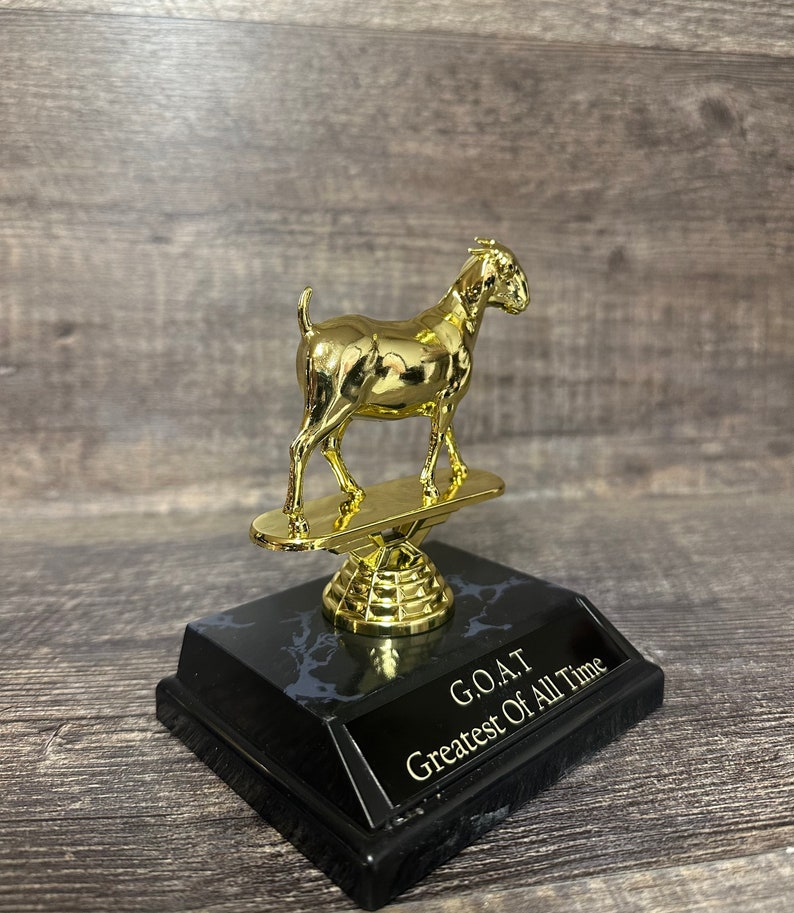 Goat Award Trophy Greatest of All Time G.O.A.T. Funny Trophy - Etsy