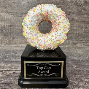 Donut Trophy Funny Police Trophy Top Cop Award Recognition Years of ...