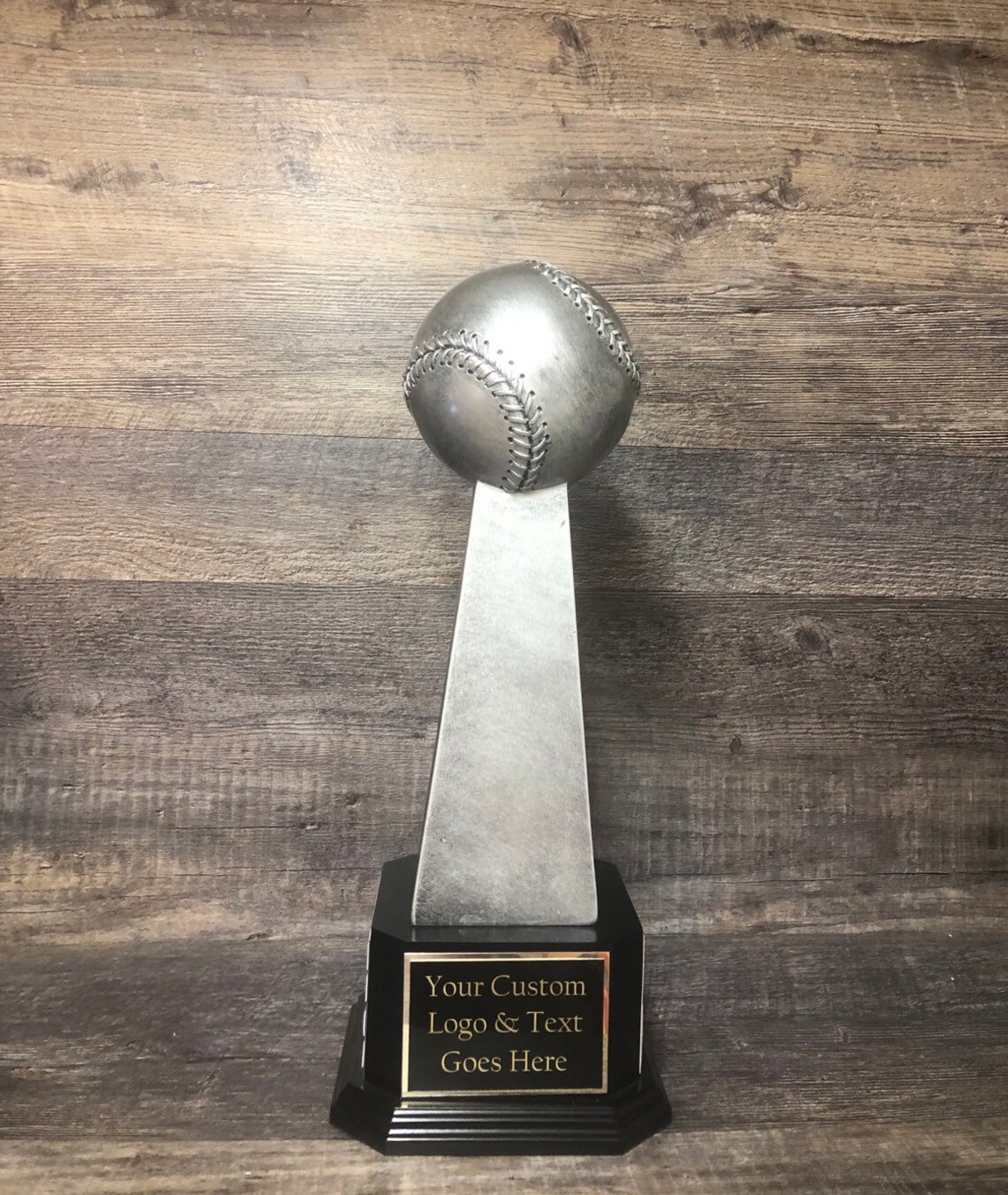 Baseball Trophy Fantasy Baseball Perpetual Trophy XL Antique Silver ...