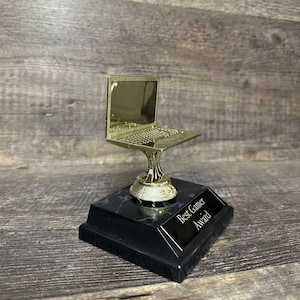 Funny Trophy Best Gamer or IT Tech Award Laptop Computer Trophy Gag ...