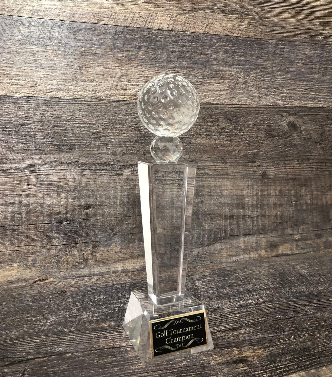 CRYSTAL Golf Trophy Cup Tournament Trophy With Satin Lined Gift Box 11. ...