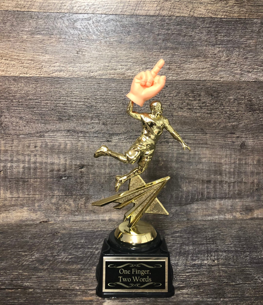 Funny Trophy Middle Finger Gag Gift Adult Humor Friend Birthday Gift ...