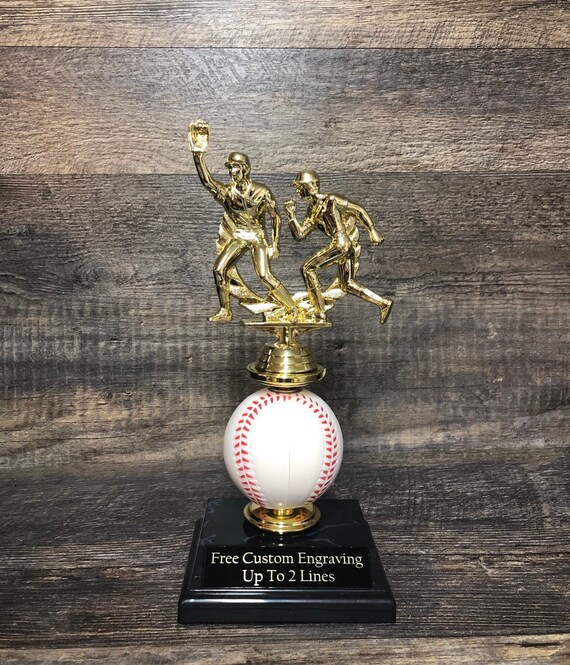 Baseball Trophy League Trophy T Ball Trophy With Spinning - Etsy