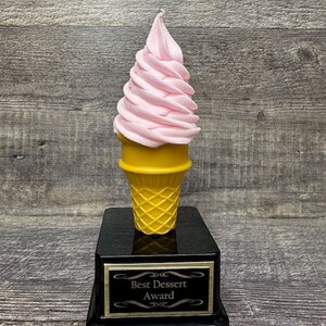 Strawberry Ice Cream Cone Trophy Best Dessert Trophy Competition Trophy ...