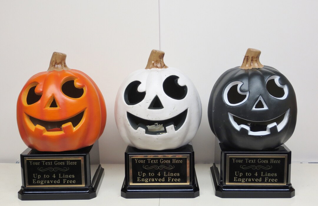 Halloween Trophy Halloween Trophies THREE Trophy Pumpkin Carving ...