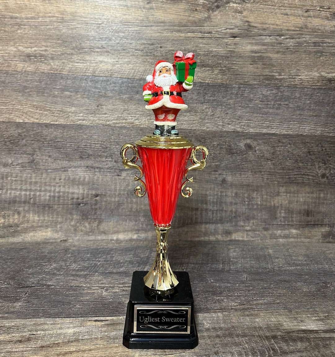 Christmas Santa Trophy Trivia Night Trophy Gingerbread Decorating ...