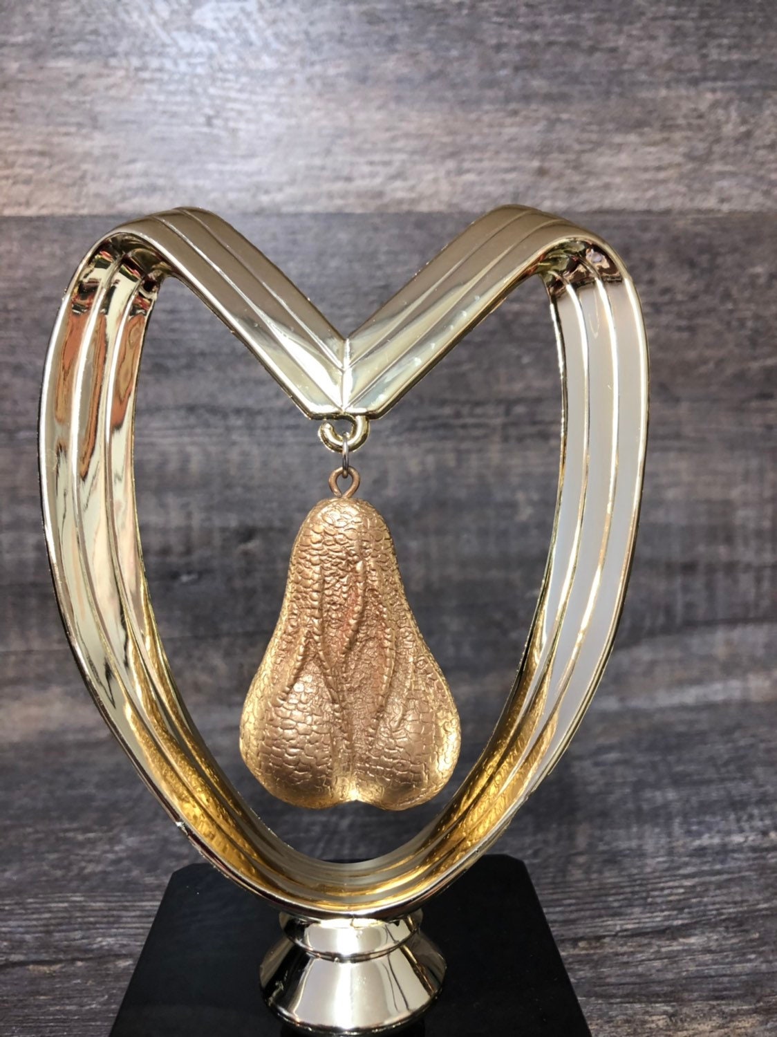 Golden Nut Sack Fantasy Football Loser Trophy Award Testicle Funny ...