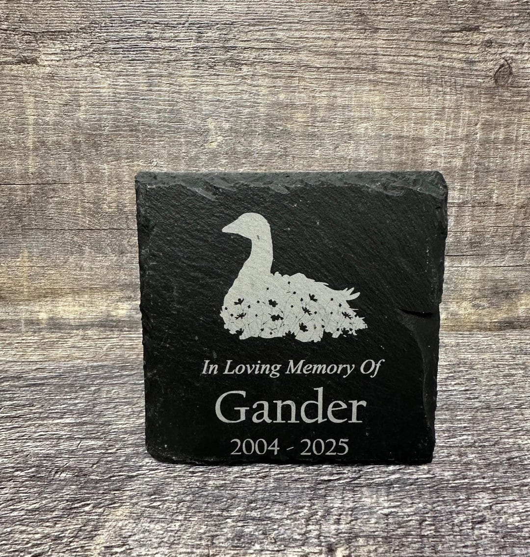 Goose Memorial Stone Pet Memory Stone Pet Loss Gift Grave Marker ...