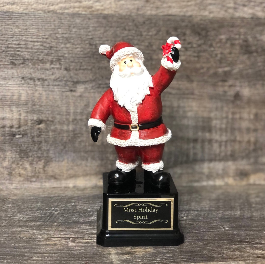 Most Holiday Spirit Christmas Trophy Ugly Sweater Trophy Santa Trophy ...