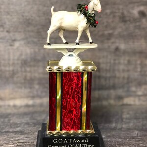 GOAT Trophy Greatest of All Time Corporate Award Trophy Employee of the ...
