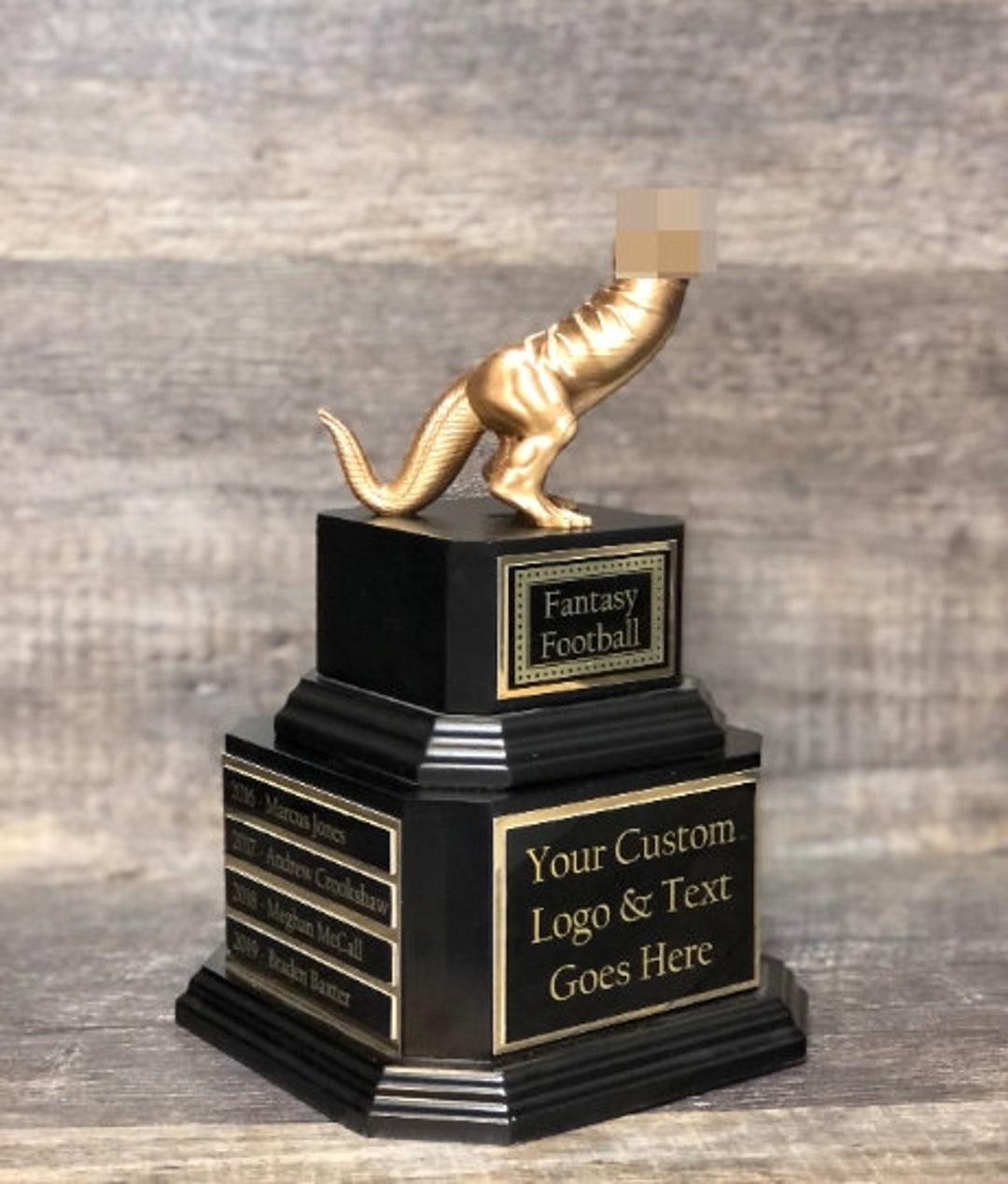 FFL Golden Dickasaurus LOSER Trophy Fantasy Football Loser Trophy Funny ...