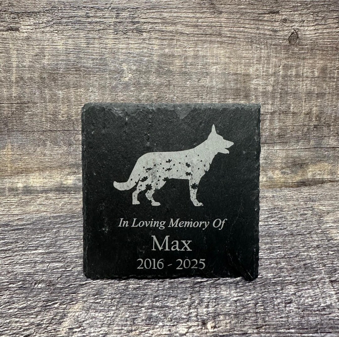 German Shepard Memorial Stone Pet Memory Dog Pet Loss Gift Grave Marker ...