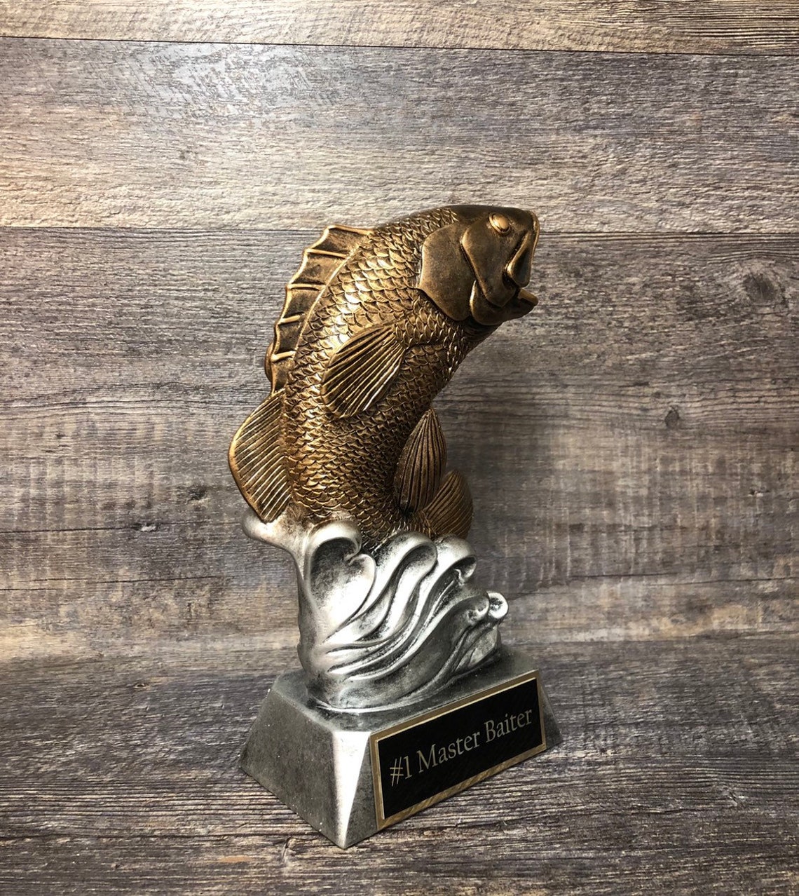 Funny 1 Master Baiter Bass Trophy Fishing Trophy Fishing - Etsy