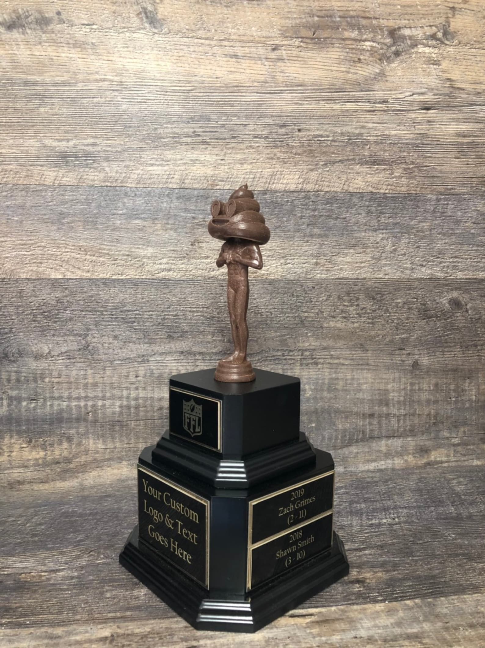 FFL Perpetual Funny Trophy Shit Head or Poop Head Award Full | Etsy
