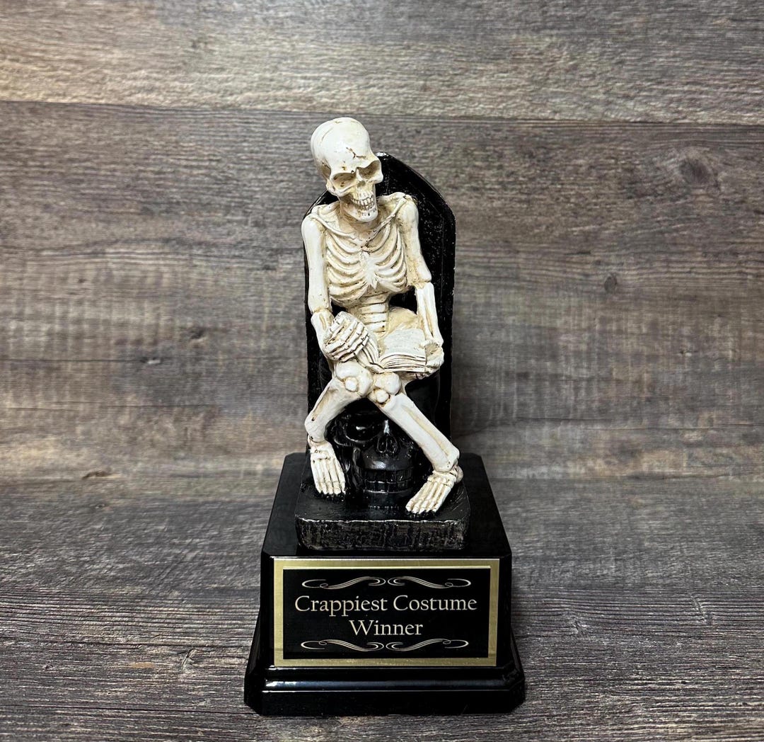 Halloween Trophy Crappy Costume Crappiest Costume Skeleton Toilet Worst ...
