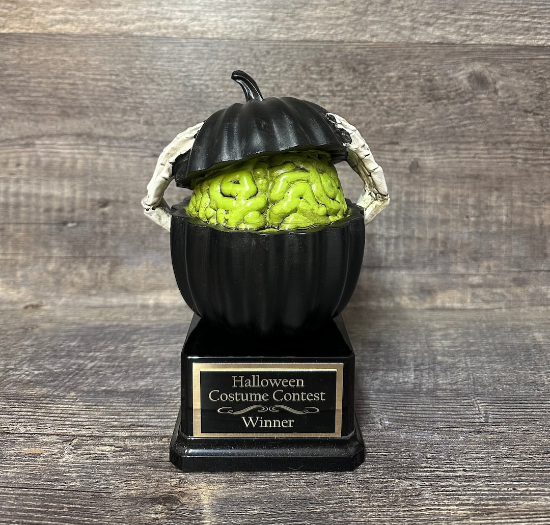 Funny Trivia Night Trophy Knowledge Bowl Brain Family Game Night Trophy ...