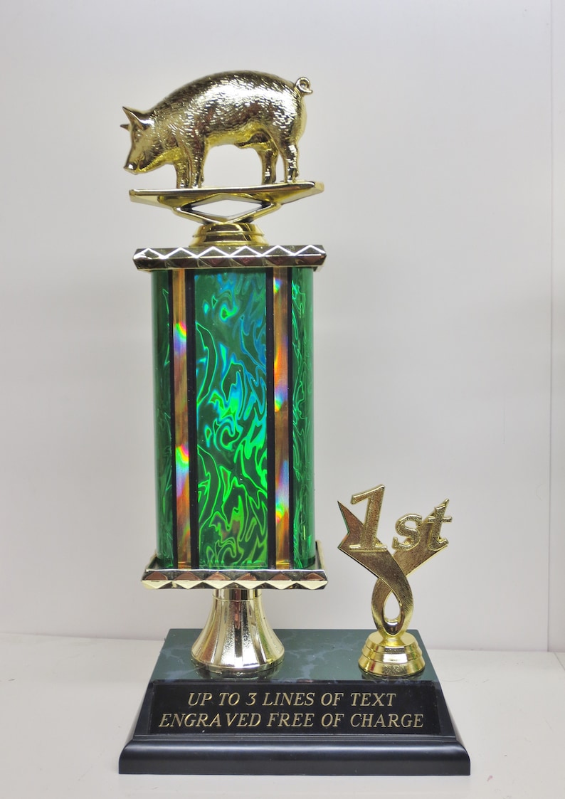 BBQ Trophy Best BBQ Ribs Cook off Trophies Ribs Pork Pig - Etsy