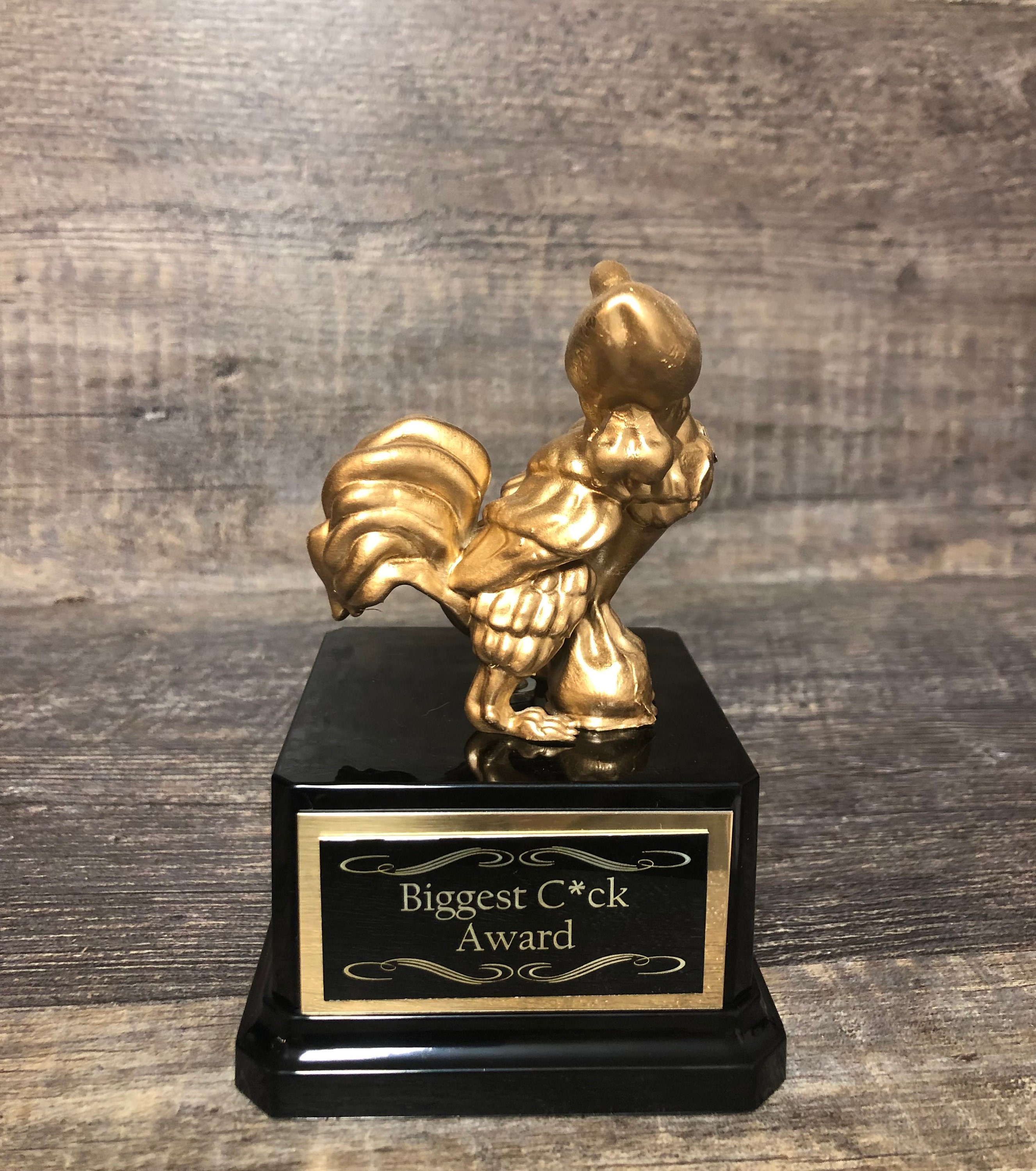Funny Rooster Cock Trophy Mature Loser Sacko Trophy Ffl Last Etsy