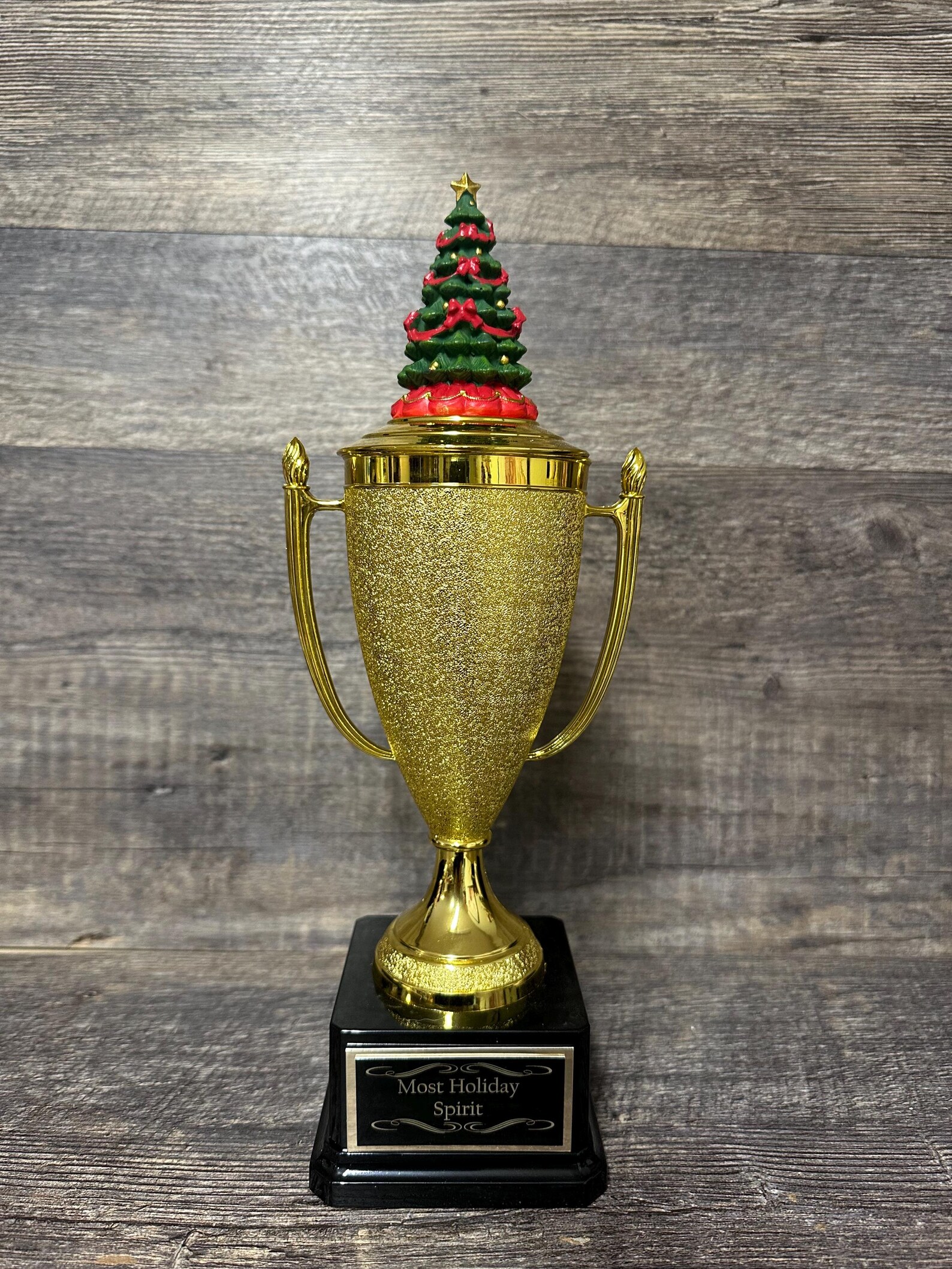 Best Decorated Tree or House Most Holiday Spirit Christmas Trophy Ugly ...