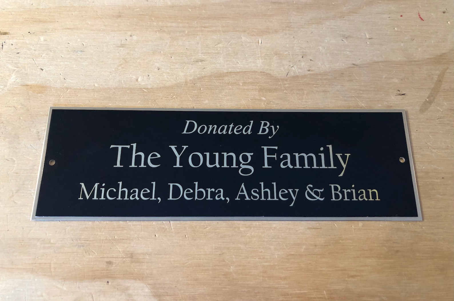 BRASS Bench Plate Custom Engraved Memorial in Loving Memory of Plaque ...