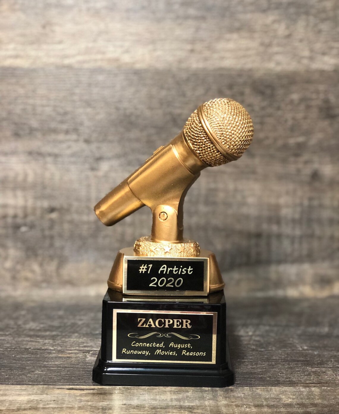 GOLDEN MICROPHONE Trophy Karaoke Best Singer Award Funny | Etsy