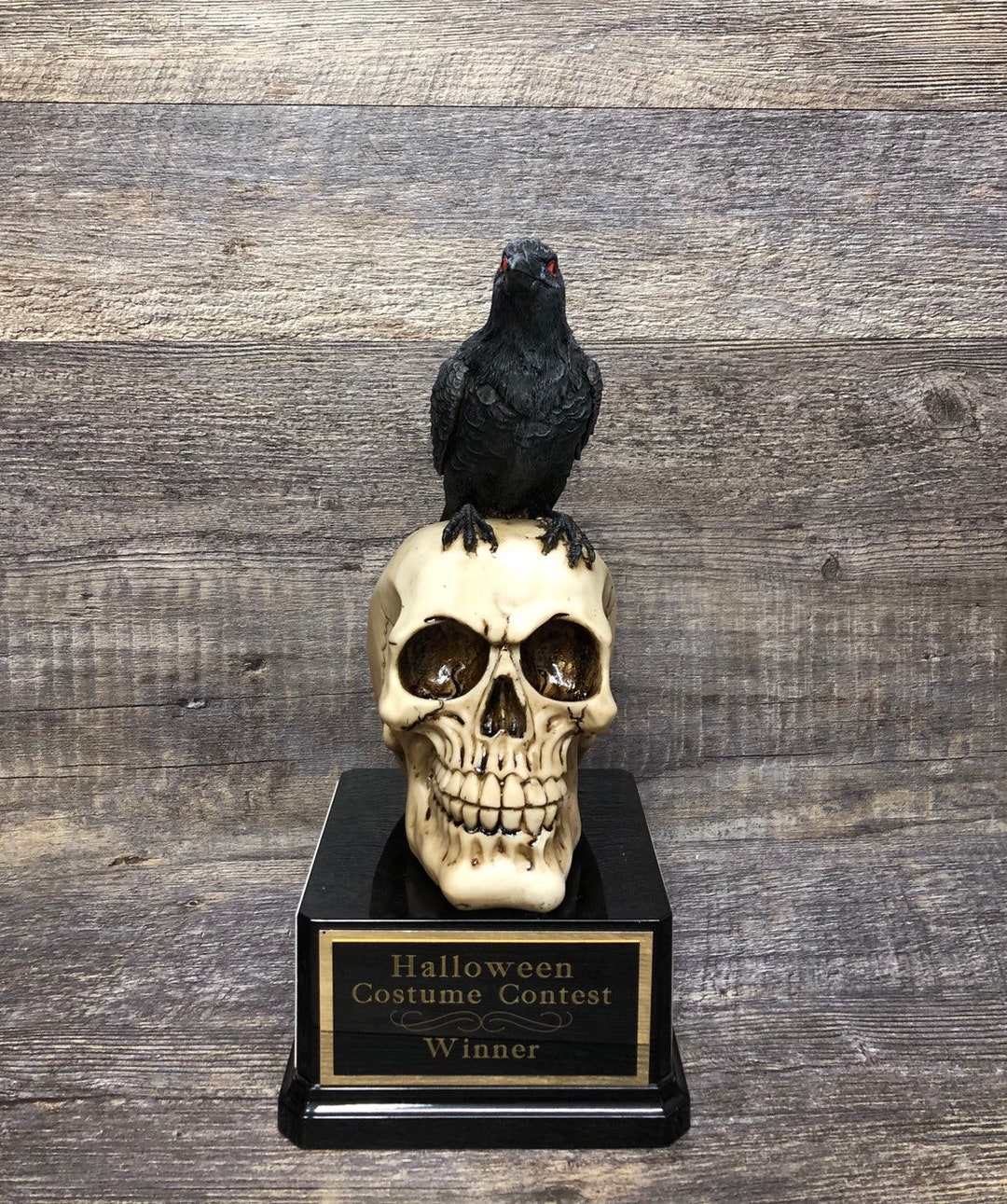 Raven Halloween Trophy Costume Contest Winner Red Eyed Raven Crow on ...