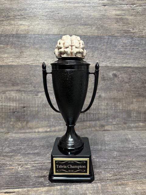 Funny Trivia Night Trophy Knowledge Bowl Brain Family Game Night Trophy ...