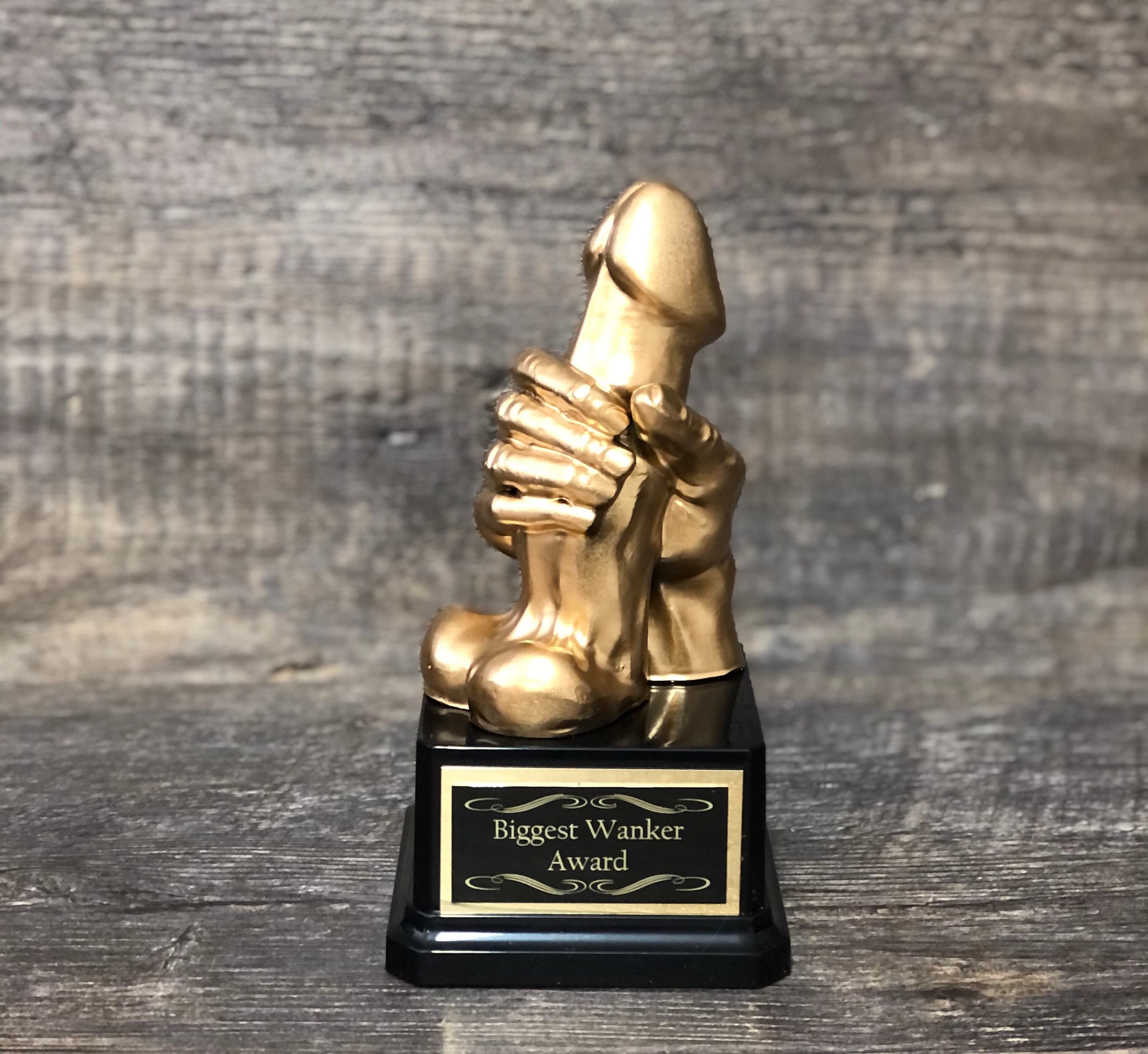 Funny Penis Trophy Wanker Award Loser Last Place Trophy You Etsy