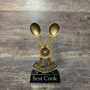 Wooden Spoon Trophy Bake off Trophy Baking Competition Trophy Best Cook ...