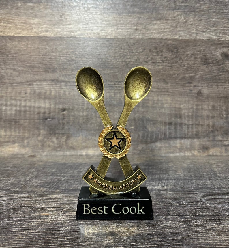 Best Baker Trophy Wooden Spoon Trophy Bake off Trophy Baking ...