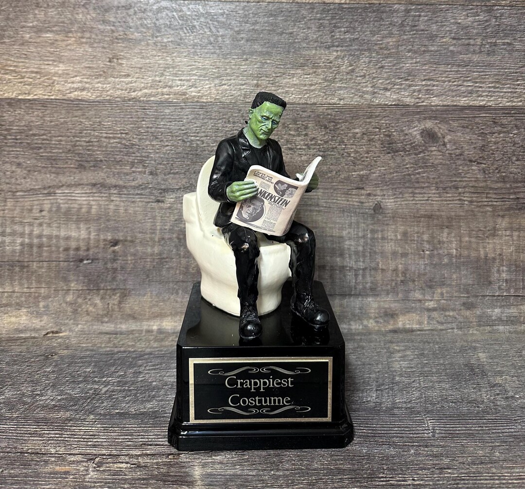 Halloween Trophy Crappy Costume Crappiest Costume Skeleton Toilet Worst ...