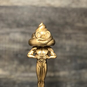 Funny Trophy Golden Shit Head Poop Head Award Shiniest Turd Fantasy ...