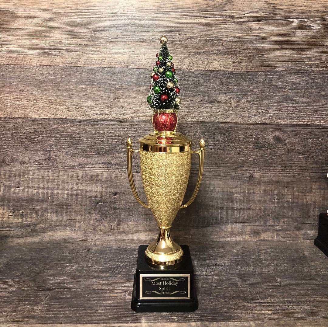 Best Decorated Tree or House Most Holiday Spirit Christmas Trophy Ugly ...