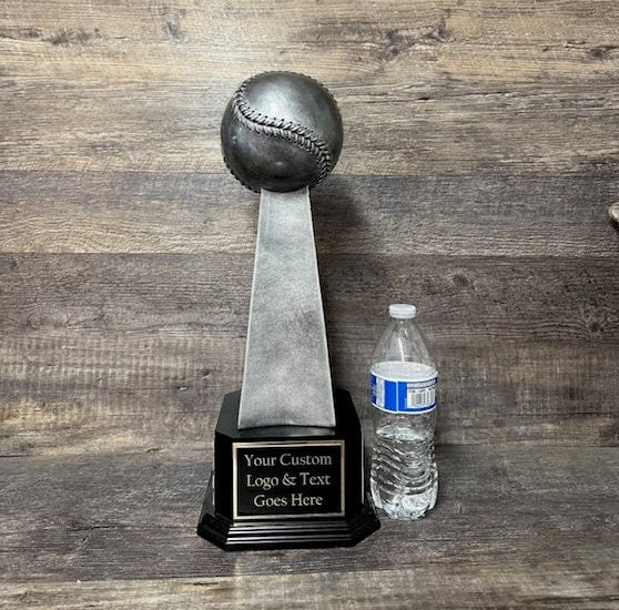 Baseball Trophy Fantasy Baseball Perpetual Trophy XL Antique Silver ...
