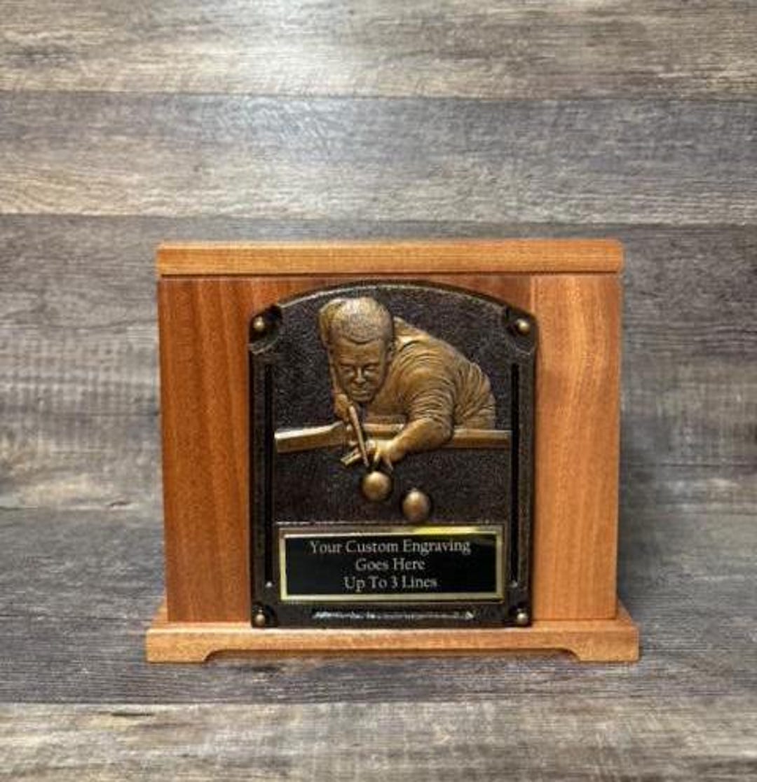 Pool Player MAHOGANY Urn Memorial Urn Funeral Cremation Urn Billiards ...