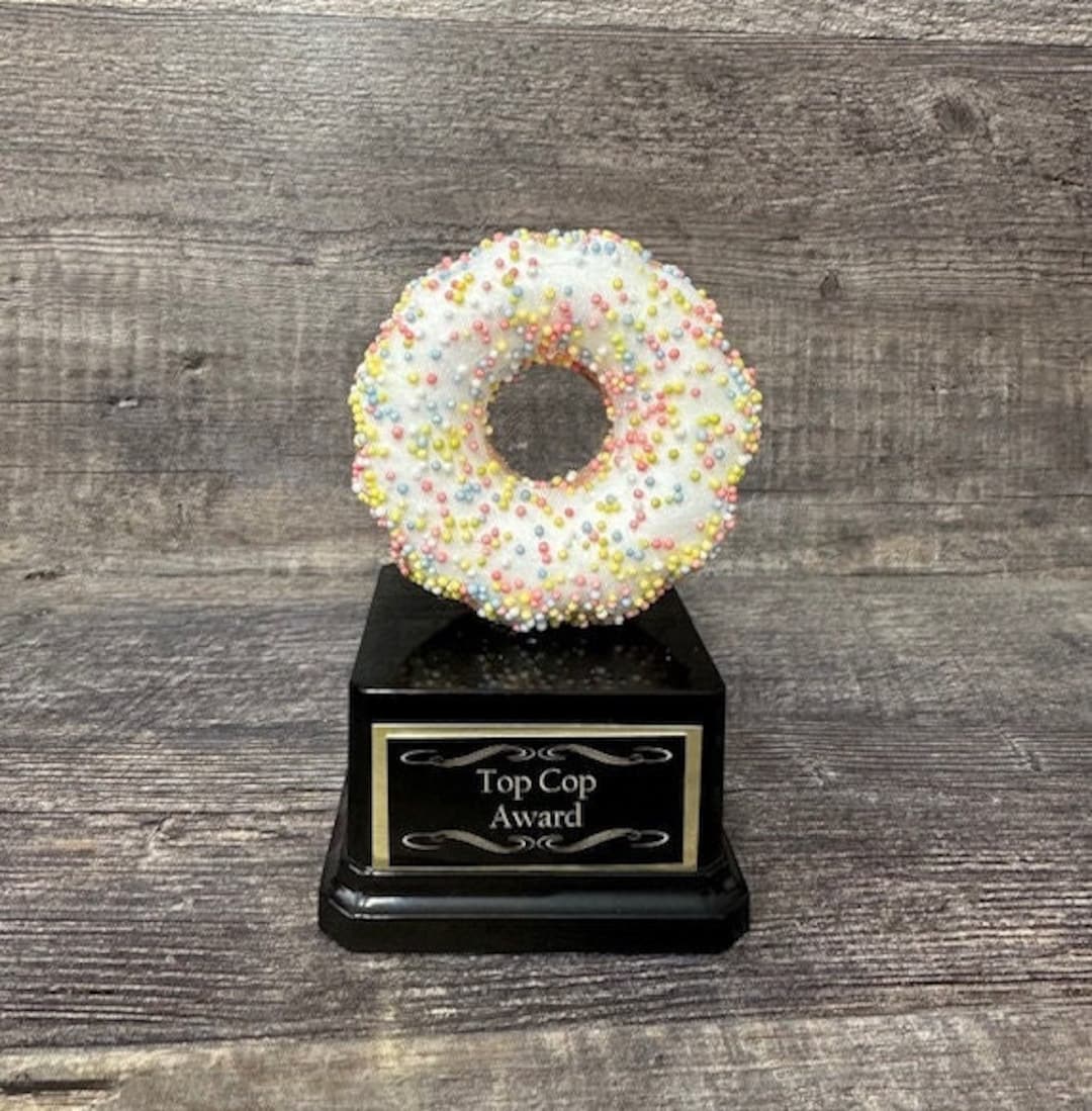 Donut Trophy Funny Police Trophy Top Cop Award Recognition Years of ...