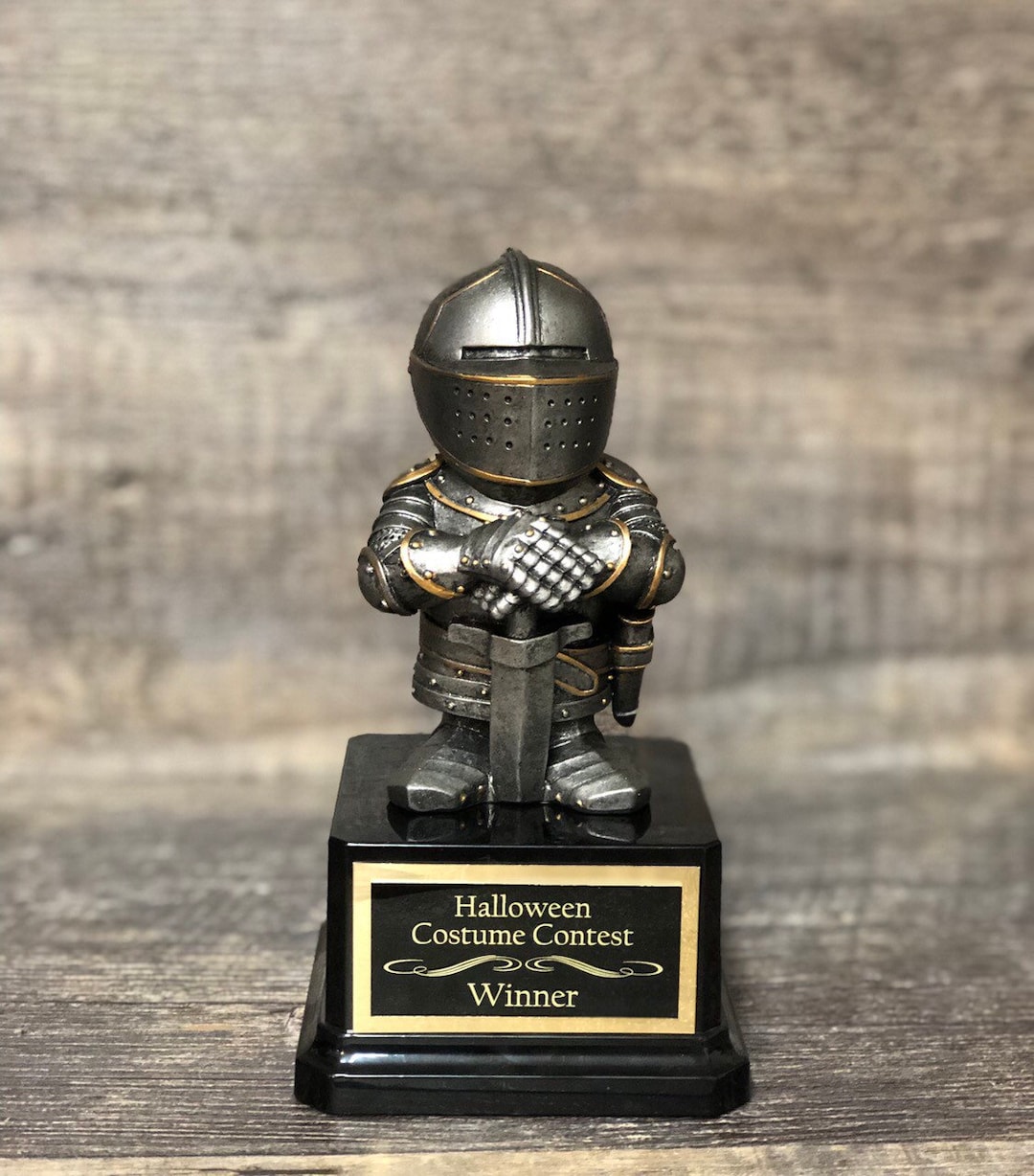 Halloween Trophy Knight in Shining Armor Costume Contest Winner Best ...