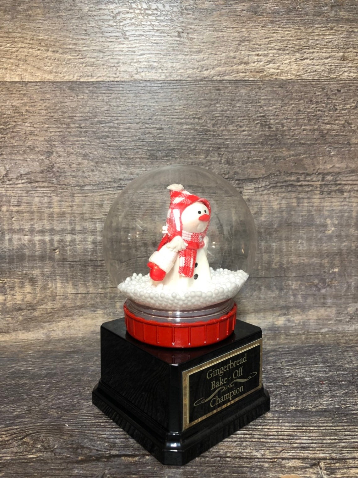 Ugly Sweater Trophy Snowman Snow Globe Trophy Best Snowman Gingerbread ...