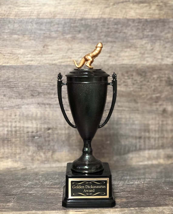 Dickasaurus Funny Trophy Iridescent Cup Award FFL Loser Award | Etsy