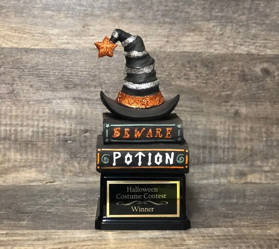 Halloween Trophy Witches Hat & Books Trunk or Treat Trophy - Etsy