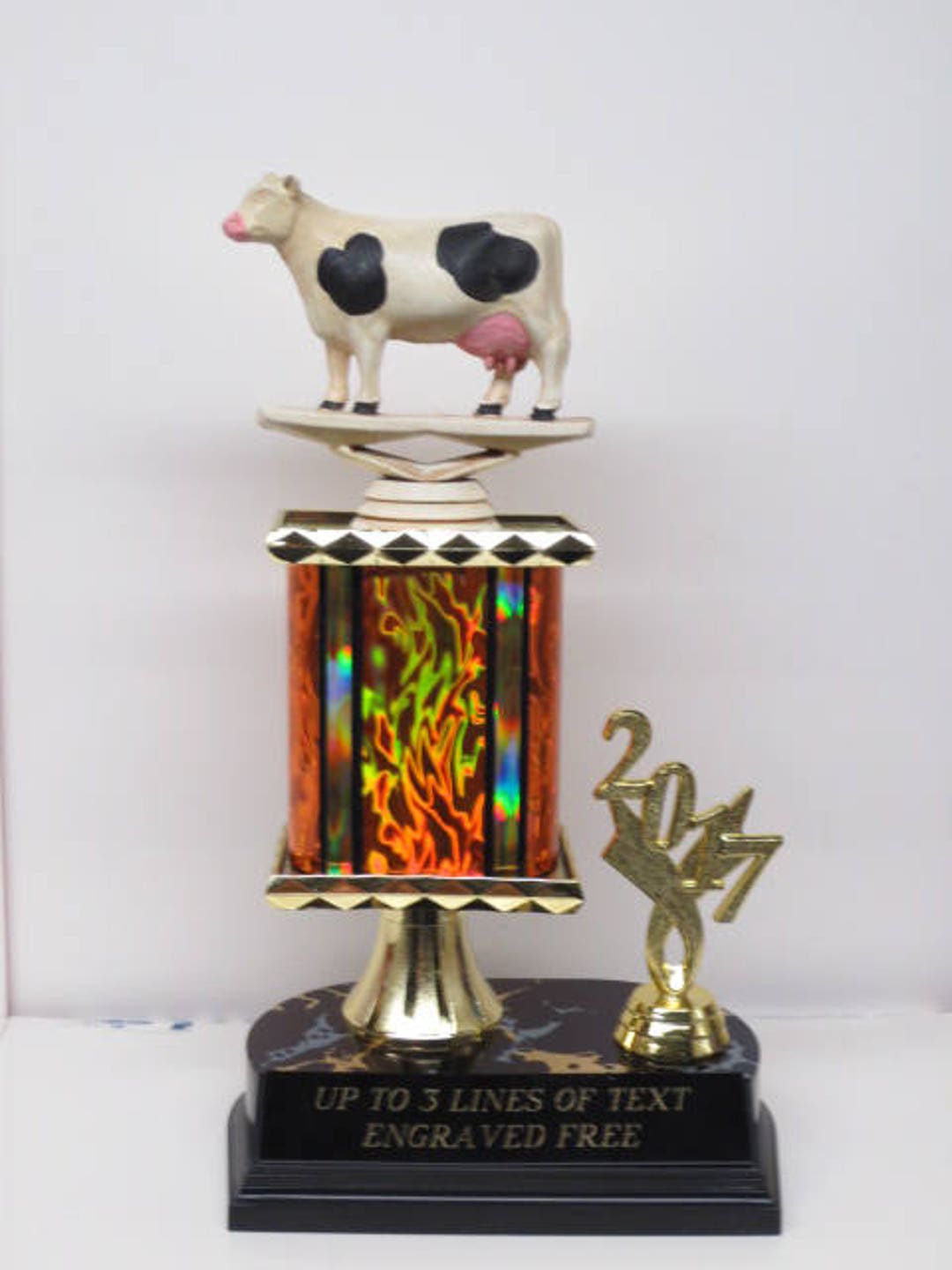 Cow Trophy "udderly" Amazing Best BBQ Cook off Trophy Brisket Hamburger ...