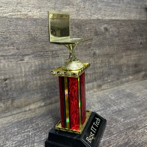 Funny Trophy Laptop Computer Best Gamer or IT Tech Award Computer ...