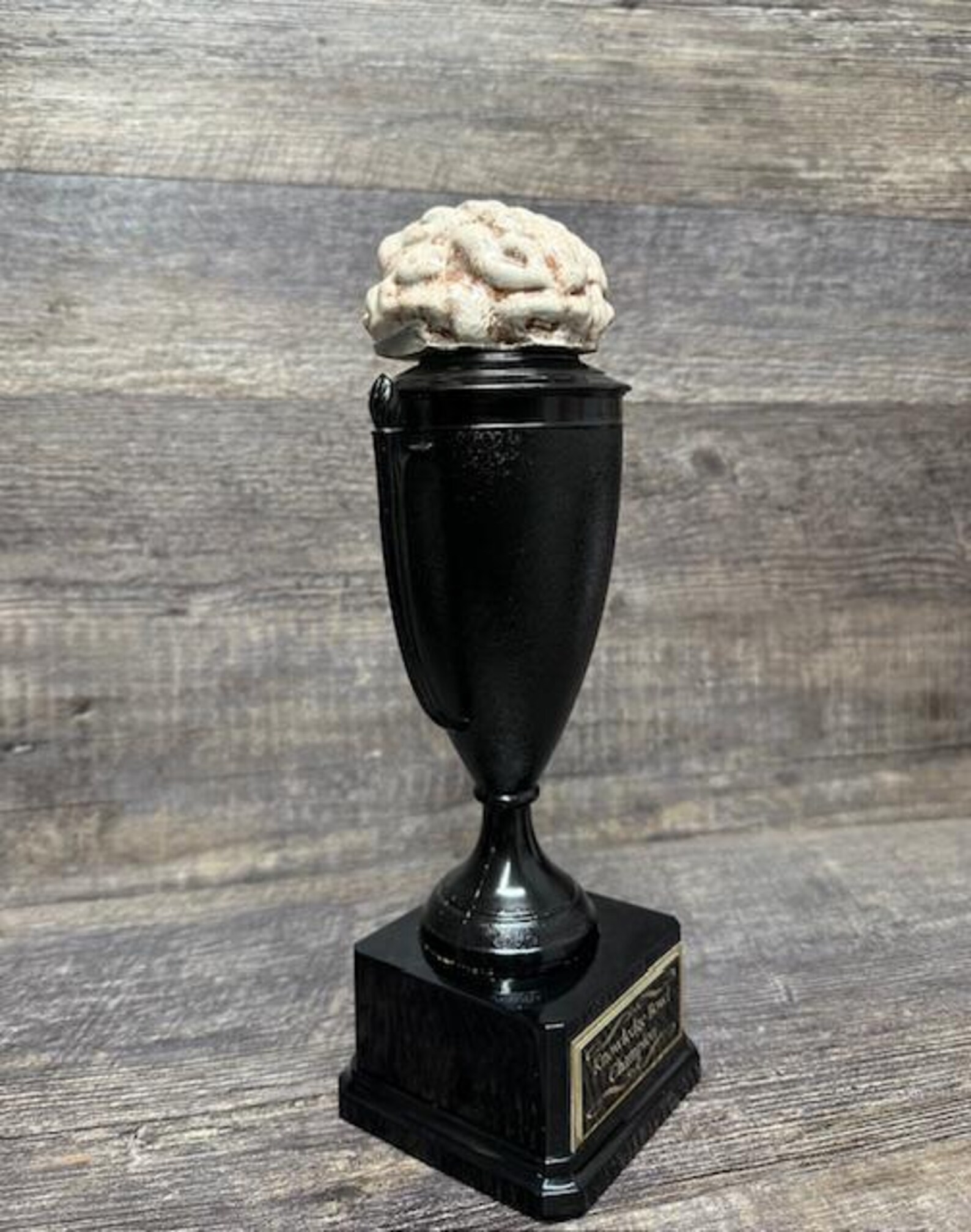 Brain Trophy Funny Trivia Night Trophy Knowledge Bowl Family Game Night ...