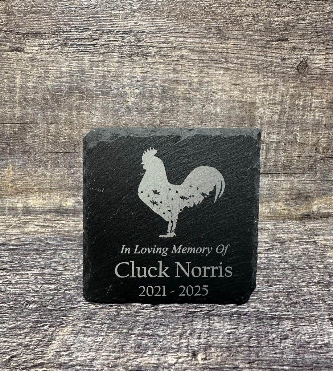 Rooster Memorial Stone Pet Memory Stone Pet Loss Gift Grave Marker ...
