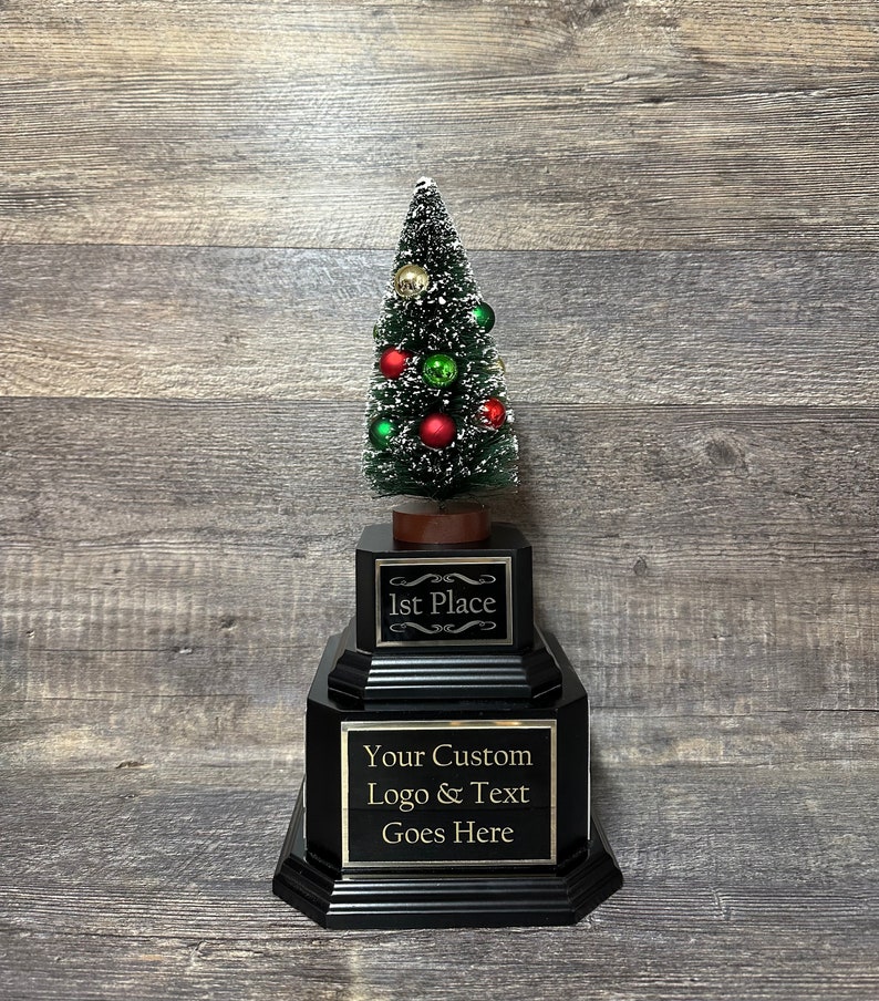 Best Decorated Tree Christmas Trophy Perpetual Holiday Lights Bottle ...